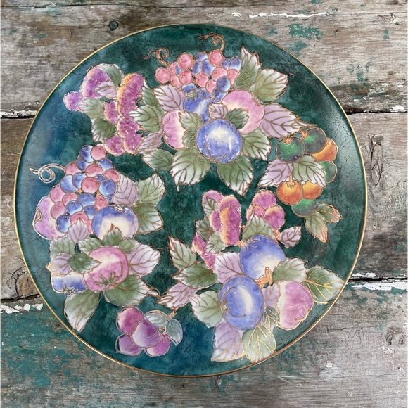 Andrea By Sadek | Accents | Andrea By Sadek Green Floral Grape Leaves ...